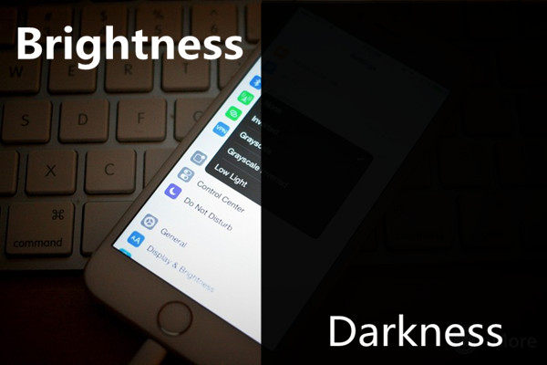 Dim the brightness of iPhone