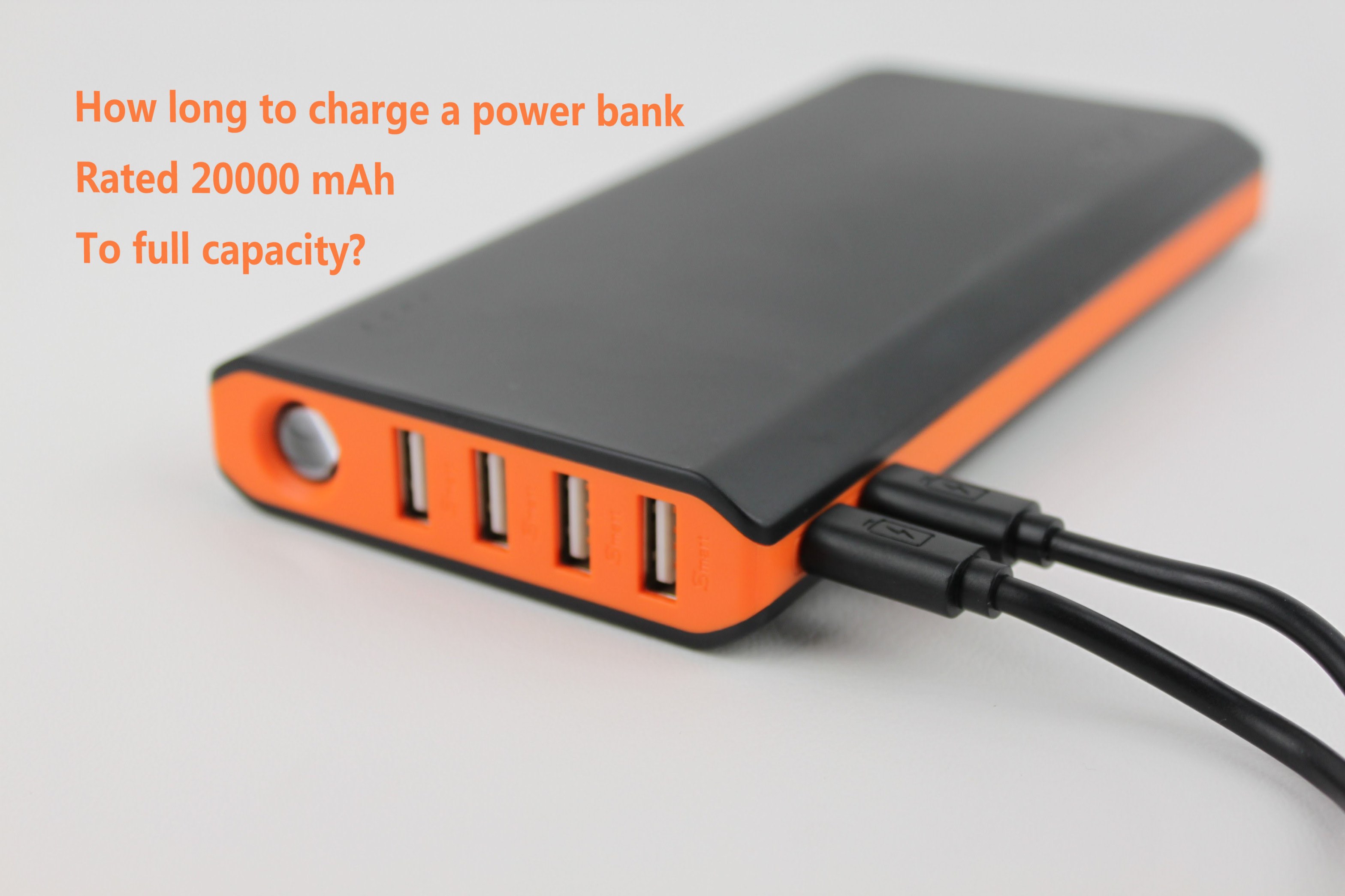 How long to charge a power bank 20000 mAh to full Capacity?